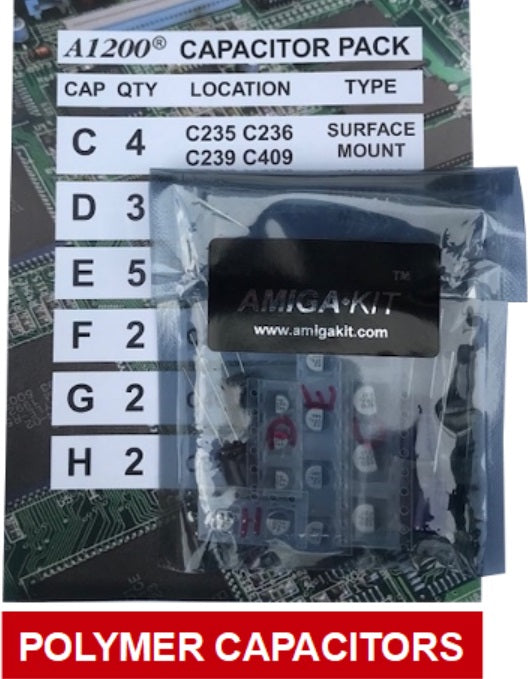 Premium Polymer Capacitor Pack for Amiga 1200 A1200 Recapping – AmigaDeals